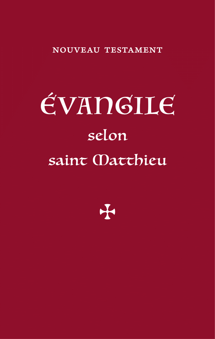 Évangile selon saint Matthieu – Quentin Moreau, éditeur
